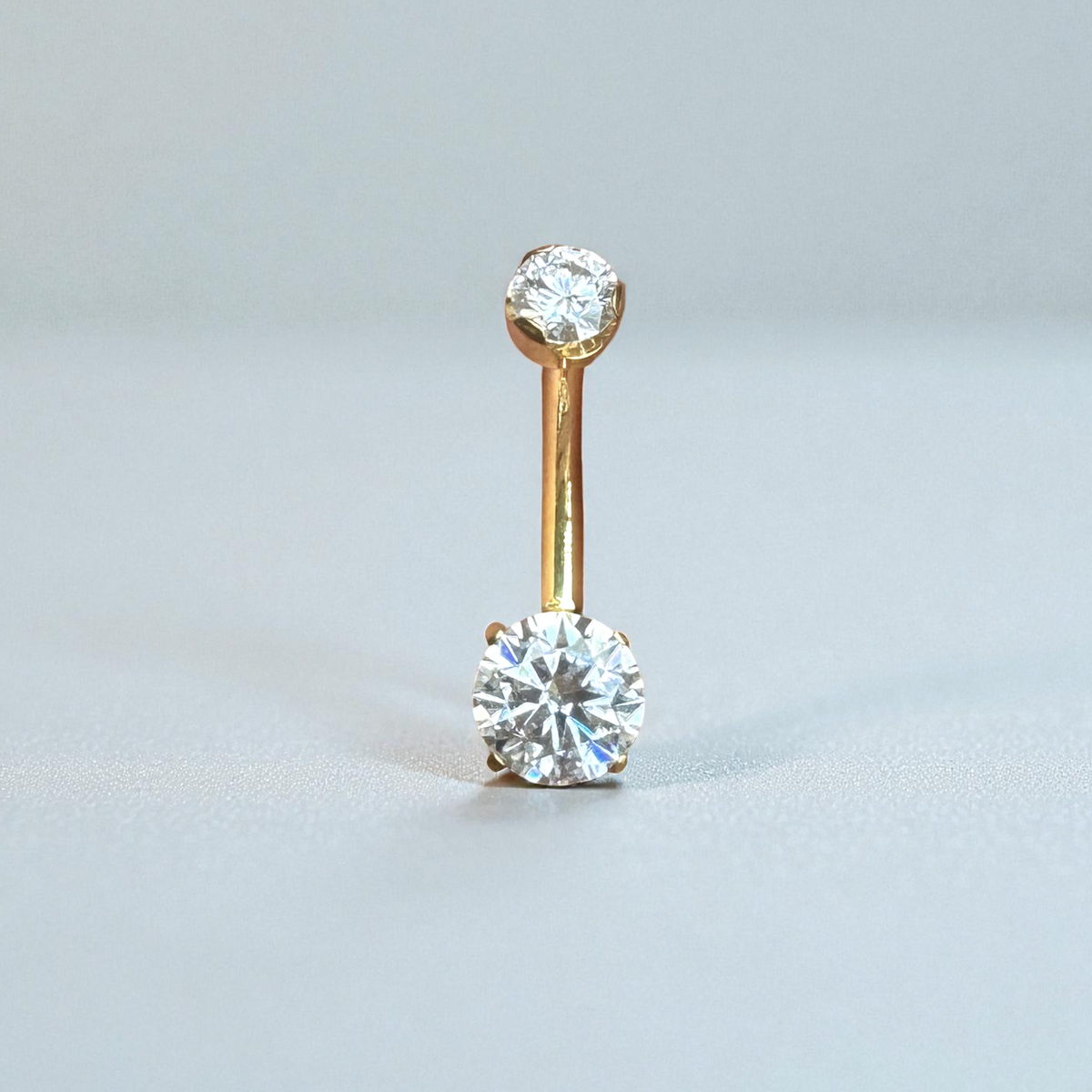 Valora Moissanite Belly Button Ring – Elara Body Jewelry